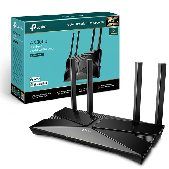 TP LINK ARCHER AX53 AX3000Mbps Dual Band WiFi 6 Router Fast Full ...