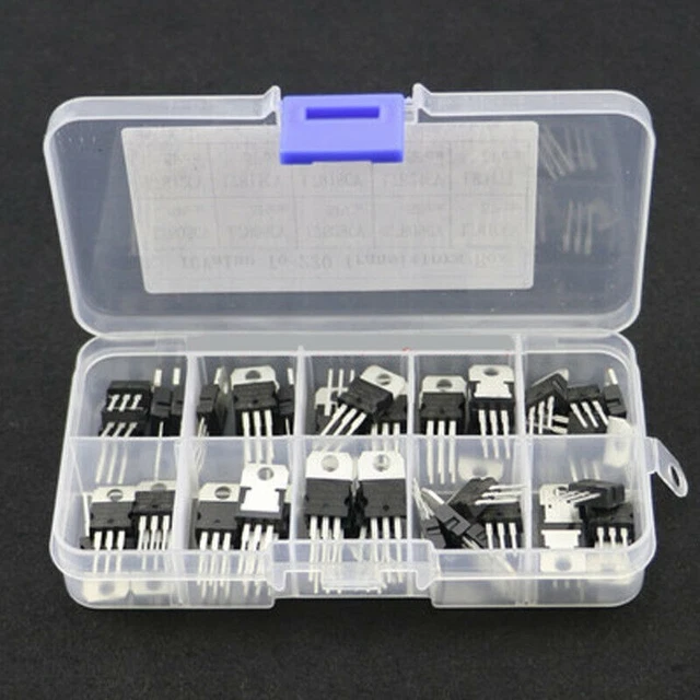 50PCS 10 VALUE Voltage Regulator-Transistor Assortment Kit LM317T L7805-L7824 $22.92 - PicClick CA