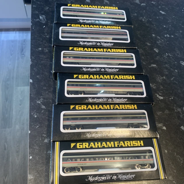 6 MIXED GRAHAM Farish Intercity Coaches £74.04 - PicClick UK