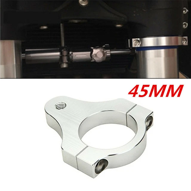 45MM UNIVERSAL CNC Motorcycle Steering Damper Fork Frame Mounting Clamp ...