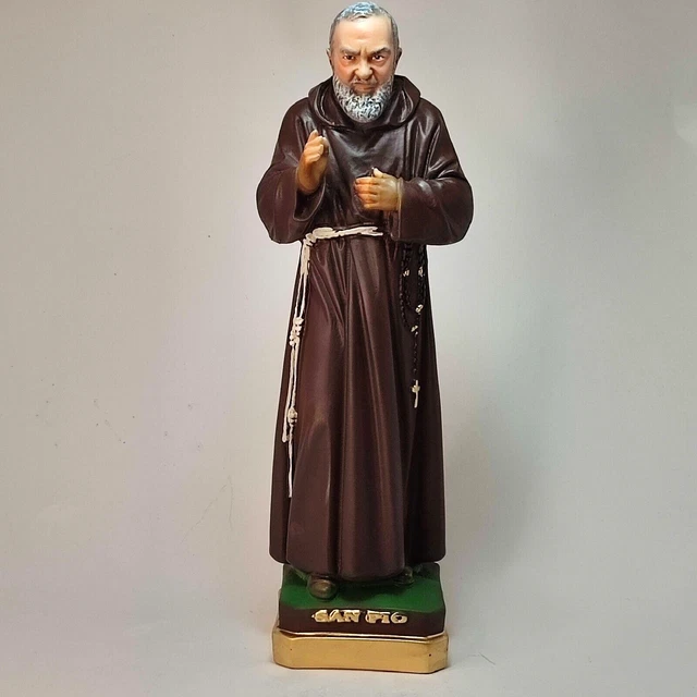 STATUA SAN PADRE Pio da Pietralcina in Resina 30 CM Made in Italy EUR ...