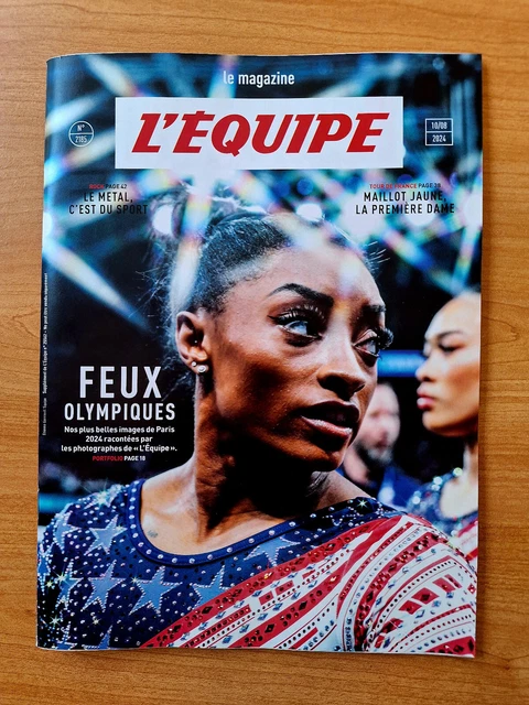L'EQUIPE MAGAZINE 2024 # 2185 Simone Biles Riner Duplantis Olympic ...