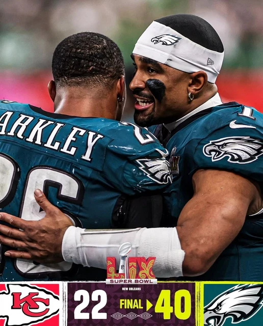 PHILADELPHIA EAGLES SUPER Bowl LIX Champions Final Score 8x10 NFL Football Photo $12.79 ...