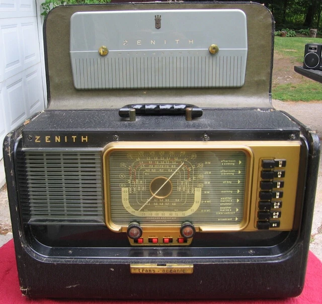 VINTAGE ZENITH MODEL H-500 Wave Magnet Trans Oceanic Radio w Manual ...