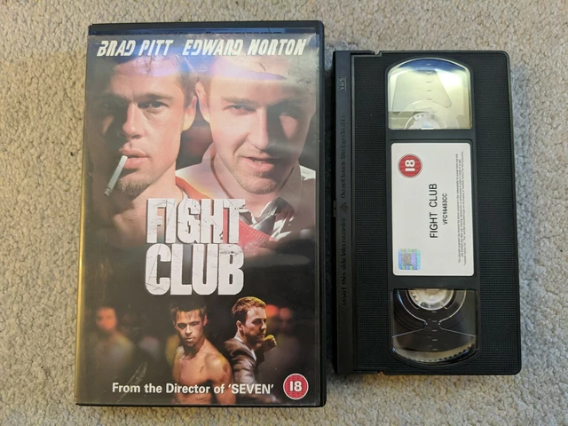 FIGHT CLUB - PAL VHS Big Box Ex Rental Video Tape 1999 Brad Pitt Edward ...