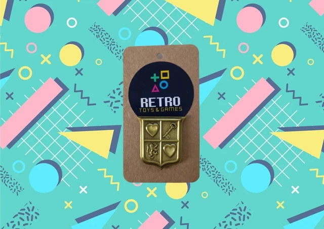 LEGEND OF ZELDA Link NES Shield Crest Logo Metal Pin Badge Retro Video ...