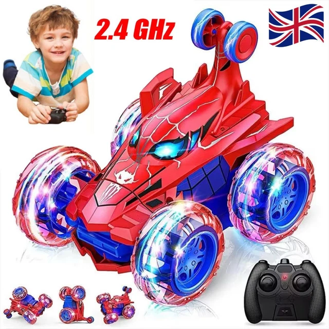 KIDS REMOTE CONTROL Stunt Car Extreme 360 Tumbling & Spining Action Age ...
