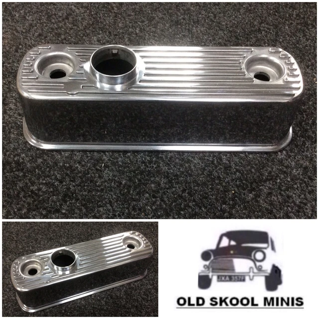 CLASSIC MINI POLISHED Aluminium Rocker Cover A-Series Austin Morris ...