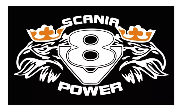 SCANIA V8 FAHNE Flagge Banner LKW Truck 90 x 150 cm Typ 1 | NEU EUR 19 ...