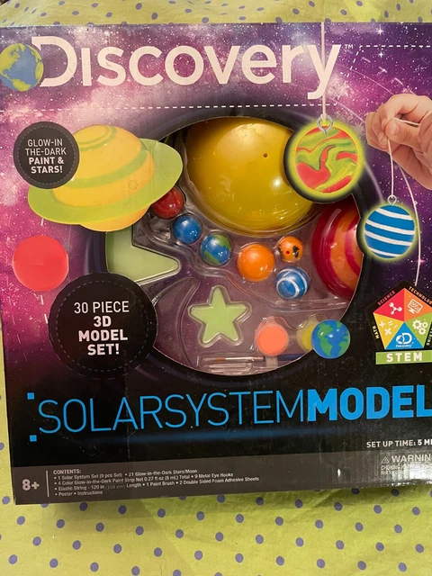 DISCOVERY CHANNEL KIDS STEM 3D Glow in Dark Solar System Planet Model ...