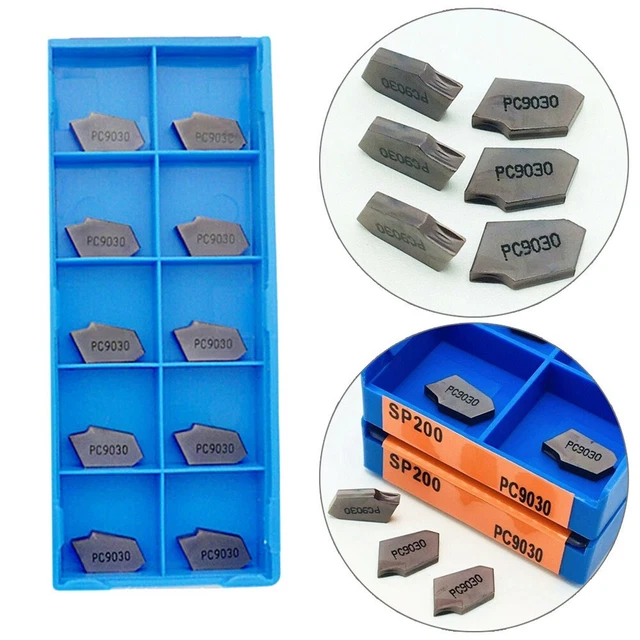 10 PI CES DURABLES et fiables SP200 PC9030 2 mm de large inserts en carbure pou EUR 7,56 ...