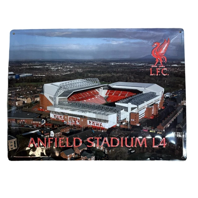 LIVERPOOL FC OFFICIAL Anfield Stadium Large Metal Stadium Sign LFC YNWA ...