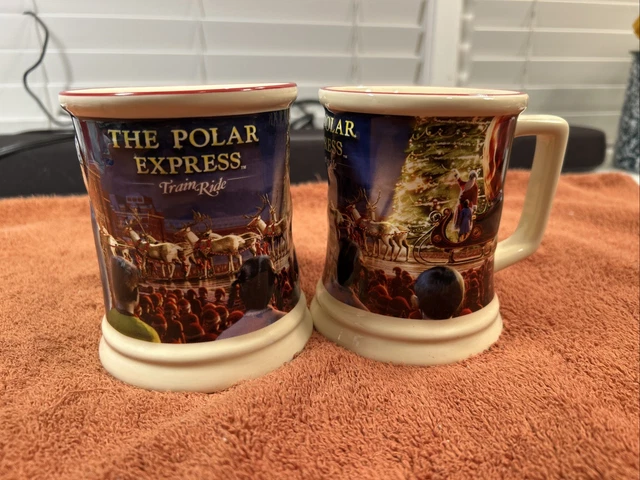 THE POLAR EXPRESS Train Ride 3D Raised Ceramic Hot Chocolate Mug Movie ...