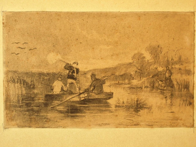 BEAU TABLEAU CHASSE 19C James Alexander Walker Dessin English Drawing ...