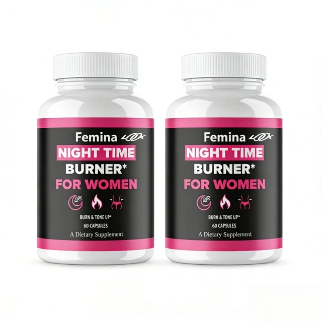 (2 PACK) FEMINA Night Time Burner Capsules, Femina Advanced Formula 120 ...