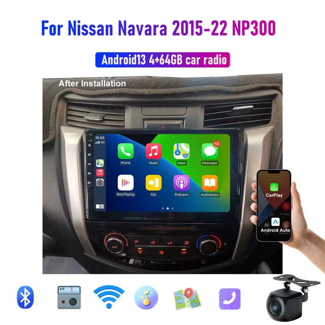 10& WIRELESS CARPLAY Android Auto head unit BT For Nissan Navara NP300 ...