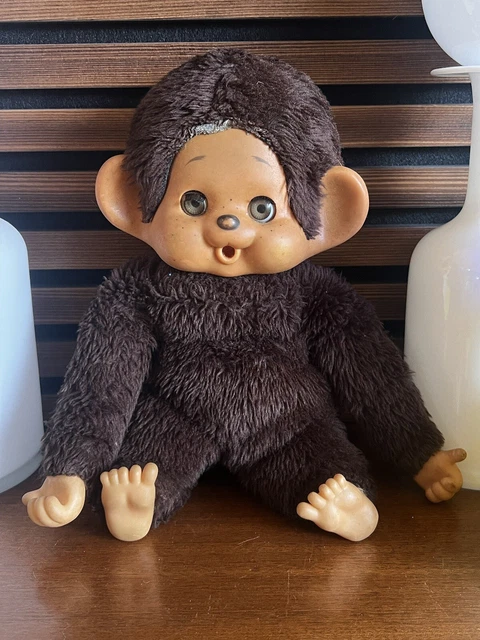VINTAGE 1974 MONCHICHI Chickaboo Monkey Soft Toy With Hard Plastic Face ...