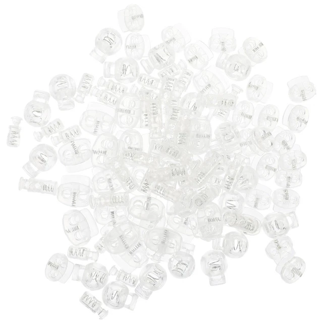 100 PCS REPLACEMENT Cord Lock String Locks Heavy Duty Plastic Spring ...