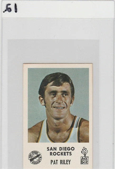 1968 CARTE JACK In The Box Pat Riley Rookie Rc Hof San Diego Rockets ...