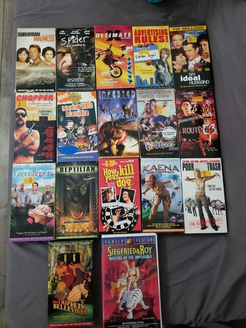 LOT OF 17 Rare Screener Promo VHS Tapes B Movies EUR 17,24 - PicClick FR