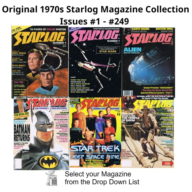 ORIGINAL 1970S STARLOG Magazine Collection #1-#249 — Your Choice of ...