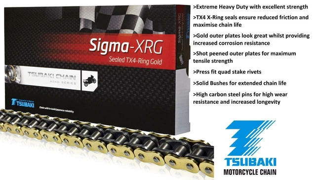 TSUBAKI SIGMA GOLD X-Ring Chain 530x114 Links For Suzuki GS700 1985 EUR ...