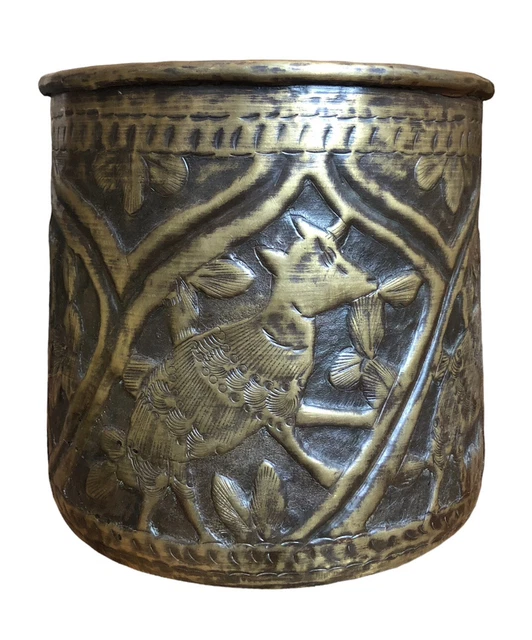 ANTIQUE MEDIUM SIZE Arabic / Islamic Brass Plant Pot £65.00 - PicClick UK