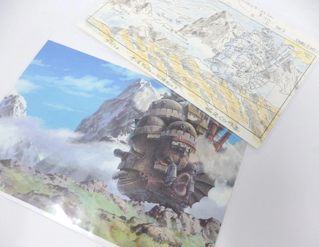 STUDIO GHIBLI HOWL'S Moving Castle mit Postkarte Original Bild Kunst ...