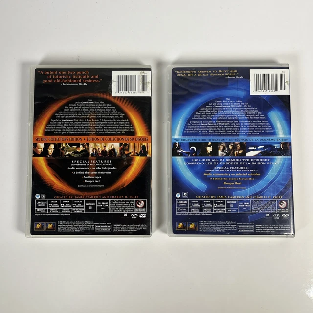DARK ANGEL DVD Movie Lot Set Complete Series Season 1 & 2 James Cameron ...