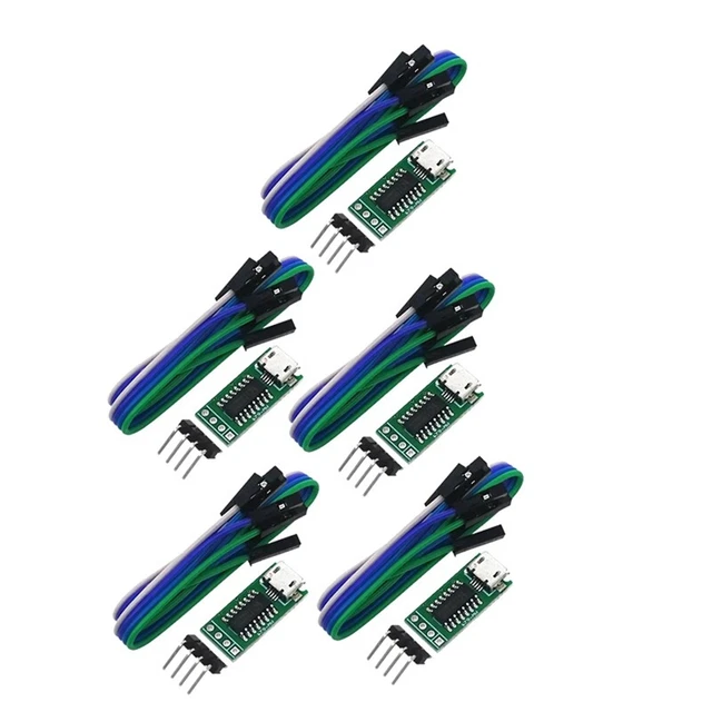 5PCS CH340C MICRO-USB to TTL Serial Port ISP Download Module 5V/3.3V ...