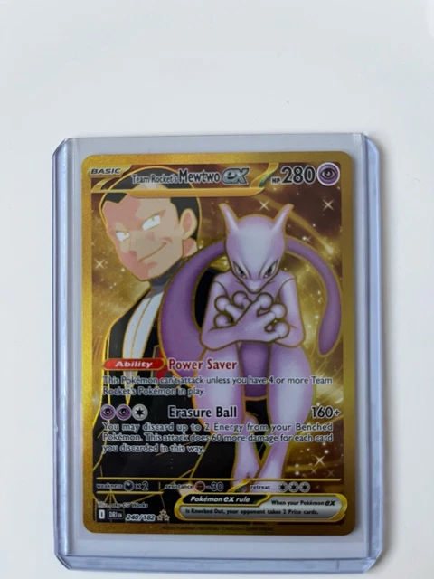 TEAM ROCKET'S MEWTWO ex Gold 240/182 Destined Rivals - near mint ...