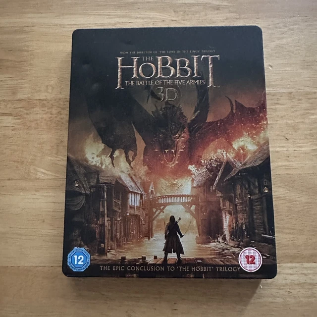 THE HOBBIT - The Battle Of The Five Armies 3D Blu Ray Steelbook £11.99 - PicClick UK