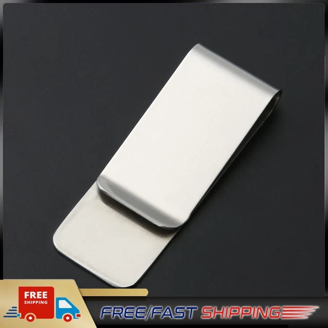 STAINLESS STEEL CASH Card Clamp Slim Metal Money Clip for Pocket Purse ...