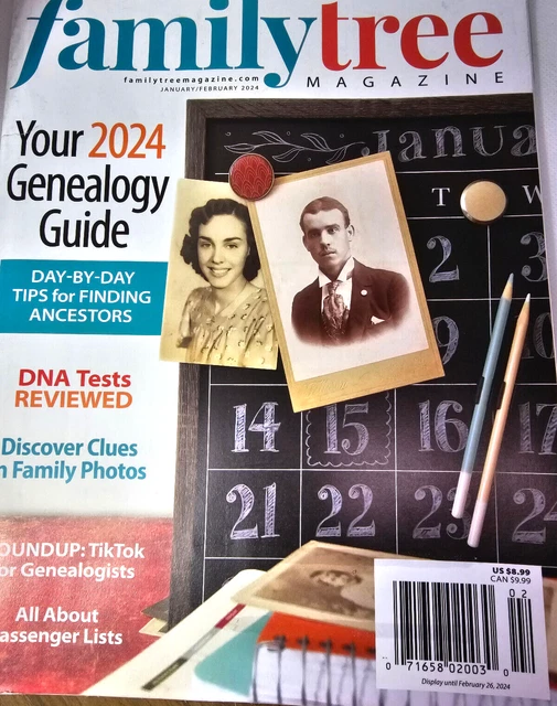 FAMILY TREE MAGAZINE 2024 Jan/Feb Genealogy Guide U.S. Civil War ...