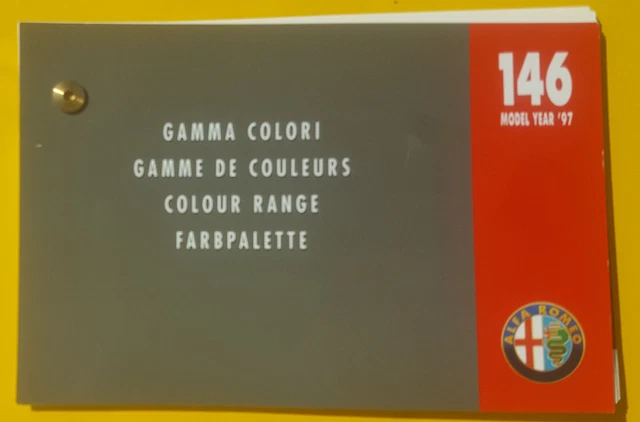 CARTA COLORI/COLOUR RANGE/GAMMA Colori Alfa Romeo 146 1997 EUR 9,95 ...