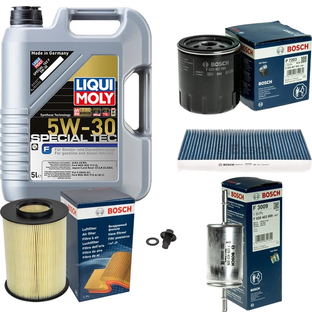 BOSCH CONTROLLO SET 5L Liqui Speciale Molly Tec F 5W-30 per Ford Focus ...