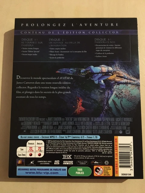 AVATAR - EDITION Collector Version Longue 3 Disques Blu-Ray EUR 7,90 ... AVATAR - EDITION Collector Version Longue 3 Disques Blu-Ray EUR 7,90 ...