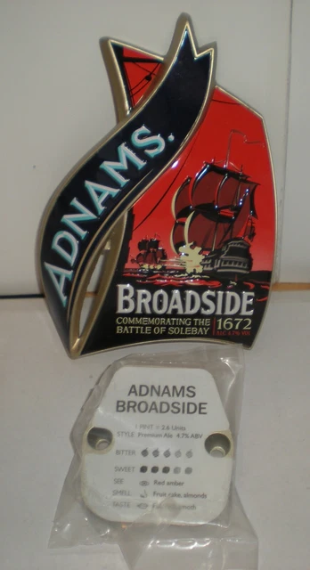 NEW ADNAMS BROADSIDE Metal Pump Badge Clip £4.99 - PicClick UK