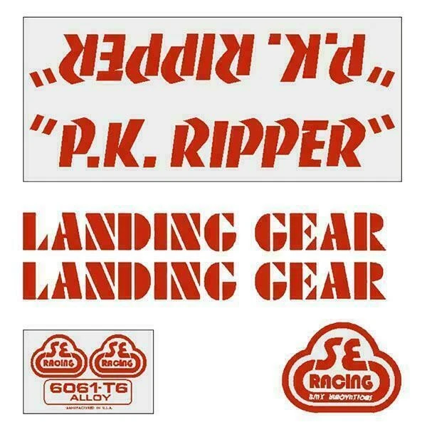 SE RACING - 80'S PK Ripper decal set in RED - Old school bmx $60.50 ...
