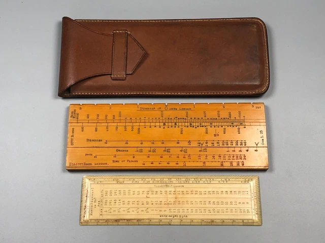 RARE BURTONS HOWITZER Slide Rule & Horizon Equivalent Elliott Bro ...