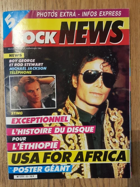 MICHAEL JACKSON POSTER Magazine Poster Geant 1985 We are the world EUR ...