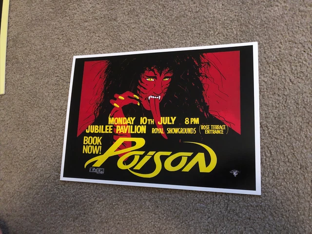POISON 1989 ADELAIDE Concert Flyer A4 High Quality Reproduction $18.00 ...