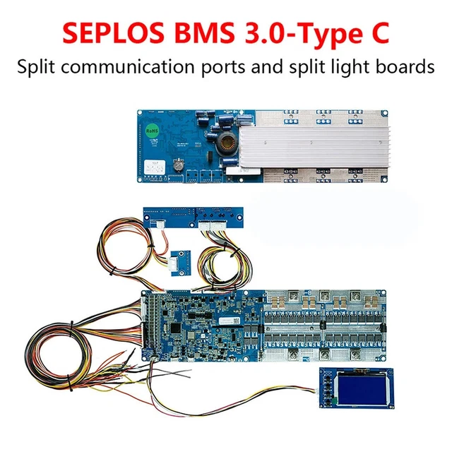 SEPLOS BMS 3.0 200A 48V 16S LiFePO4 DIY Akkus, Bluetooth Display EUR ...