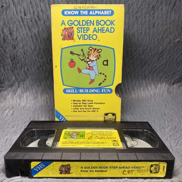 KNOW THE ALPHABET VHS Tape A Golden Book Step Ahead Video Skill ...