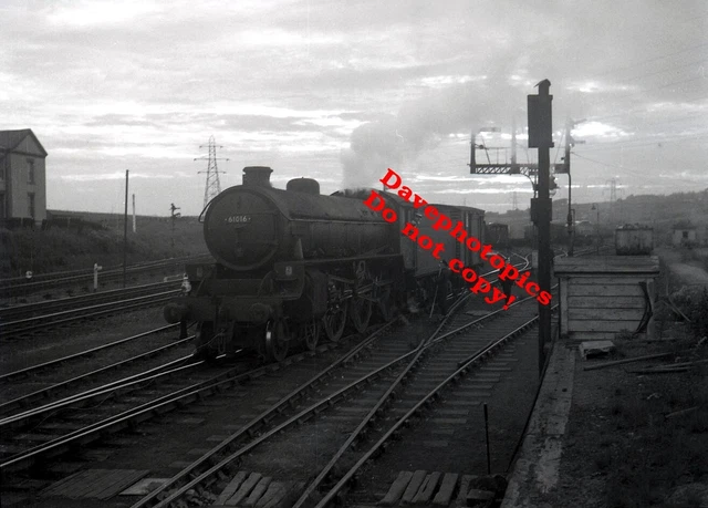 B&W TRAIN / Railway Negative (6x4cm) B1 61016 'Inyala' @ Ardsley 16th ...