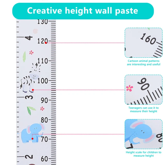 DIAGRAMMA DI CRESCITA per bambini tabella altezza sospesa adesivo ...