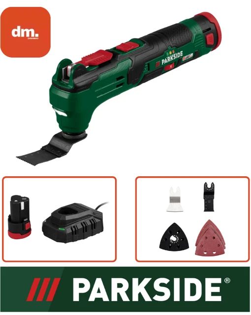 PARKSIDE 12V CORDLESS Multi Purpose Tool Full Set £34.95 - PicClick UK
