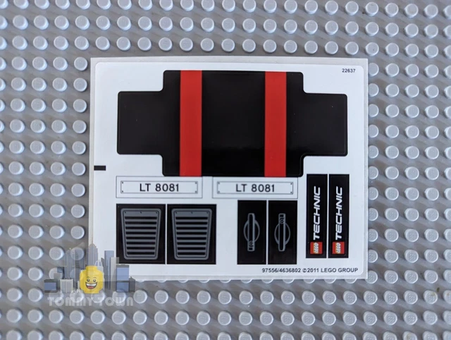 LEGO TECHNIC STICKER SHEET ONLY for Lego set 8081 Extreme Cruiser ...