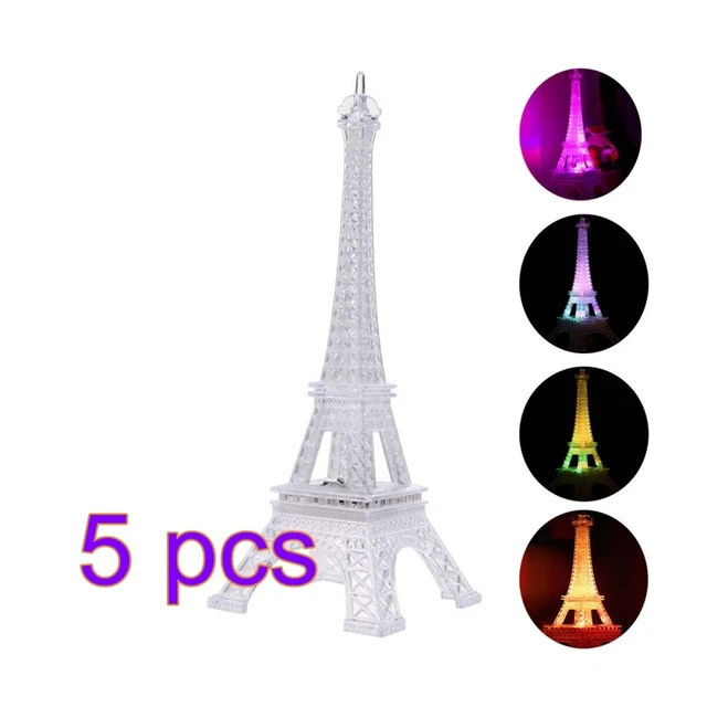 SET OF 5 Acrylic Tower Night Light Child Figure Lights Cute Lamp for ...