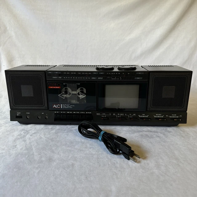 VINTAGE GPX MODEL TV-3 Stereo Boombox Cassette TV Radio - Pls Read ...